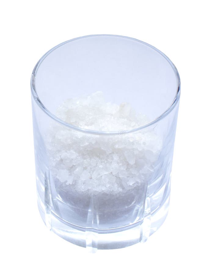 Salt in glass stock image. Image of ingredient, natural - 46637397