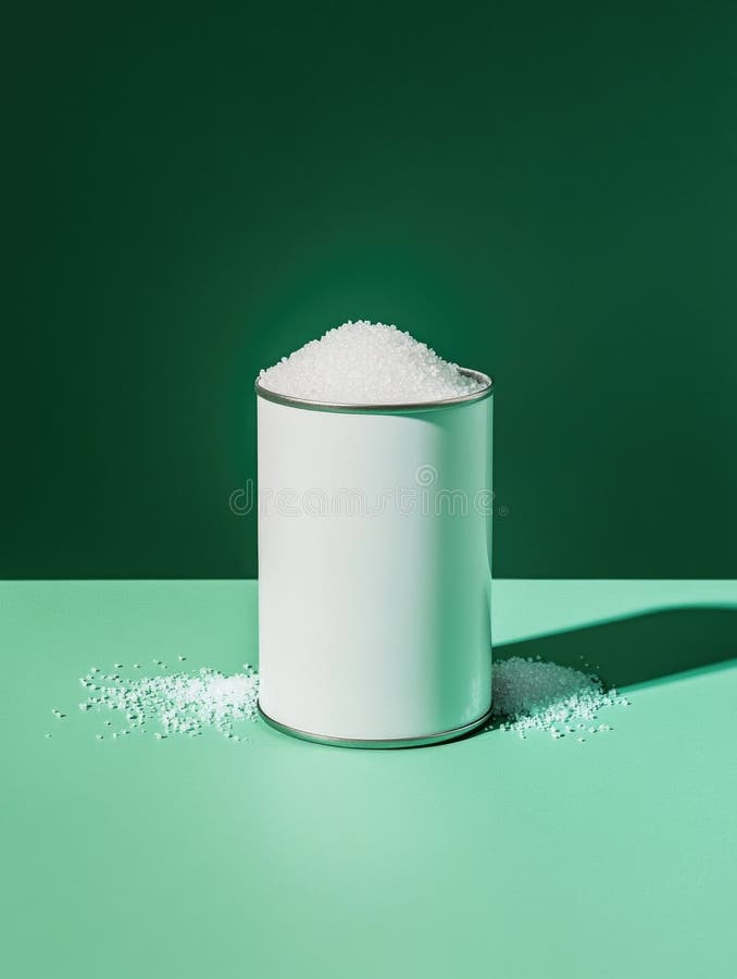 Salt on Green Surface stock photo. Image of generated - 375792784