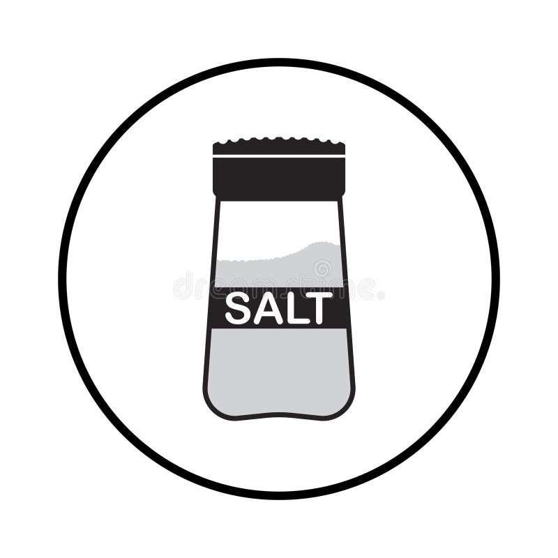 Salt icon or salt bottle stock vector. Illustration of glass - 271363612