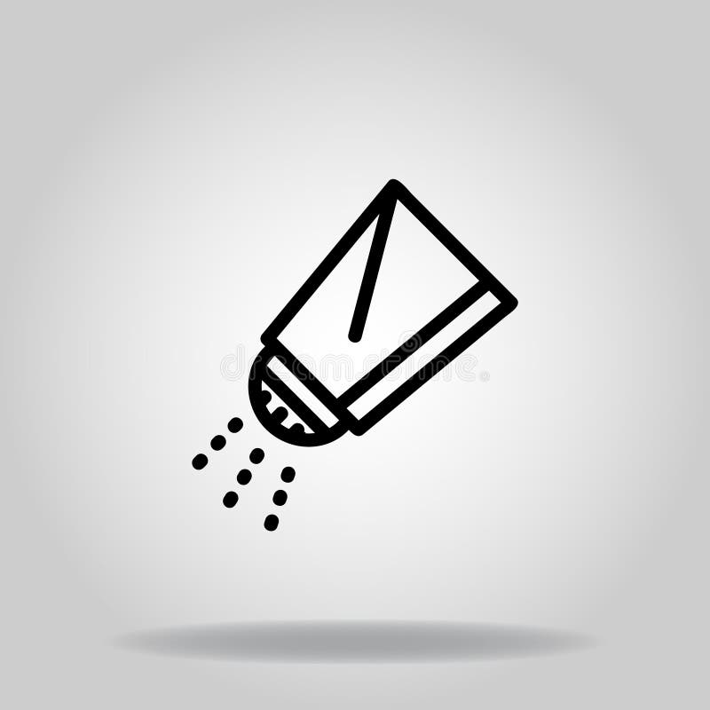 Salt Icon or Logo in Outline Stock Vector - Illustration of black ...
