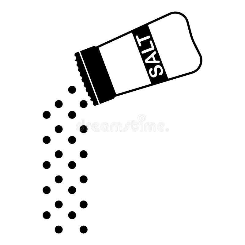 Salt Icon or Salt Sprinkles Stock Vector - Illustration of container ...