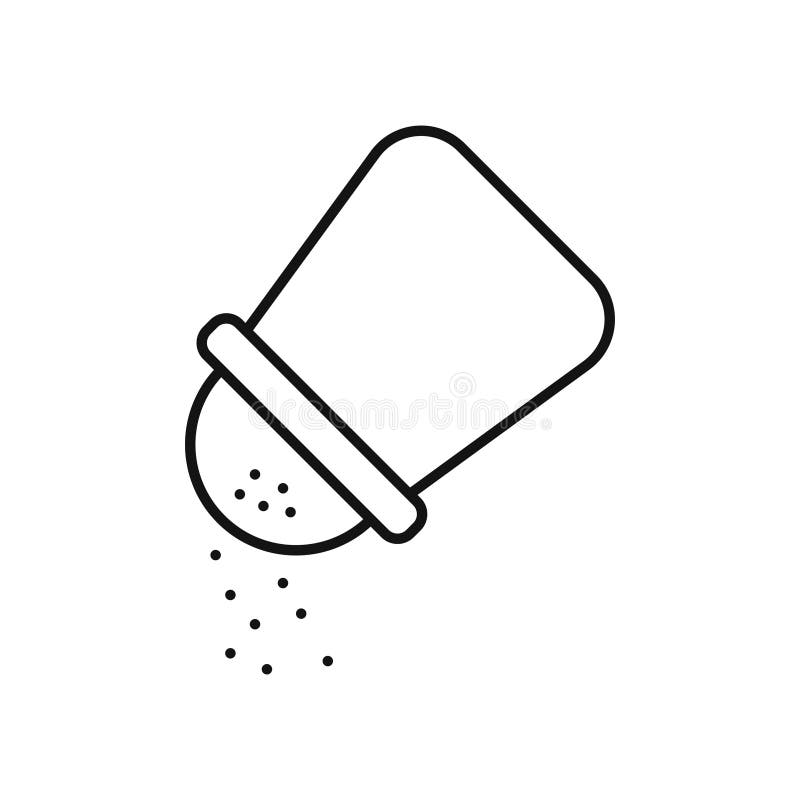 Salt Icon Symbol on White Background Stock Vector - Illustration of ...