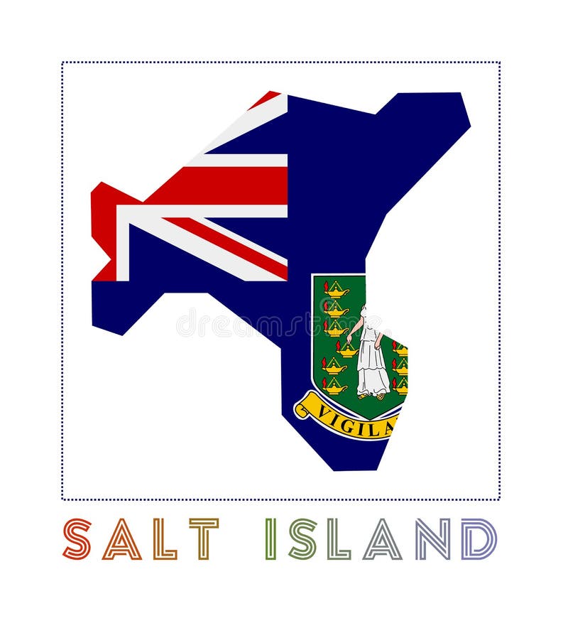 Salt Island Logo. Map of Salt Island with Name. Stock Vector ...