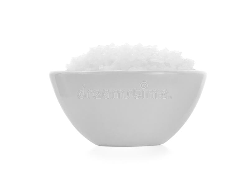 Salt Isolated on White Background Stock Photo - Image of sodium, bath ...