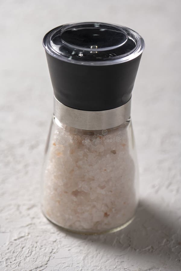 Salt jar on white . stock image. Image of healthy, closeup - 255942447