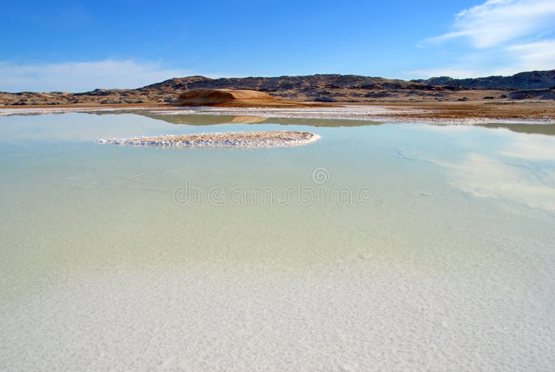 Salt lake stock photo. Image of desert, namibia, water - 26157496