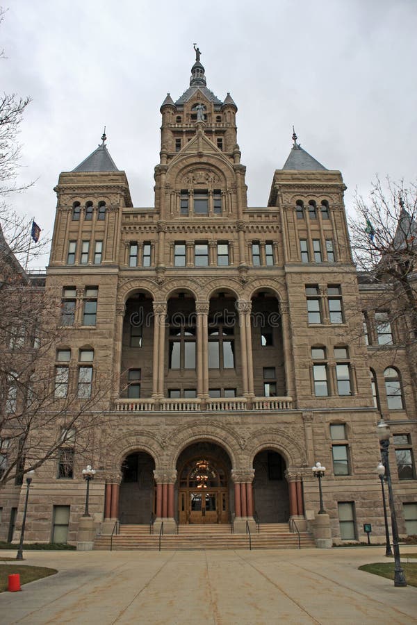 Salt Lake City and County Building Stock Image - Image of sandstone ...
