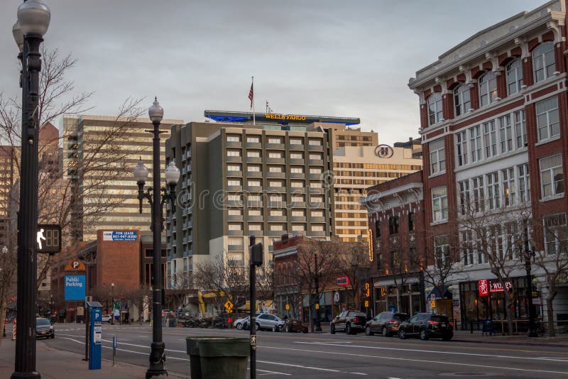 City Street in Downtown Salt Lake City, Utah Editorial Photo - Image of ...
