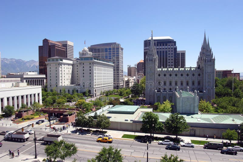 Salt Lake City, Utah (downtown) Stock Photo - Image of busy, city: 21456822
