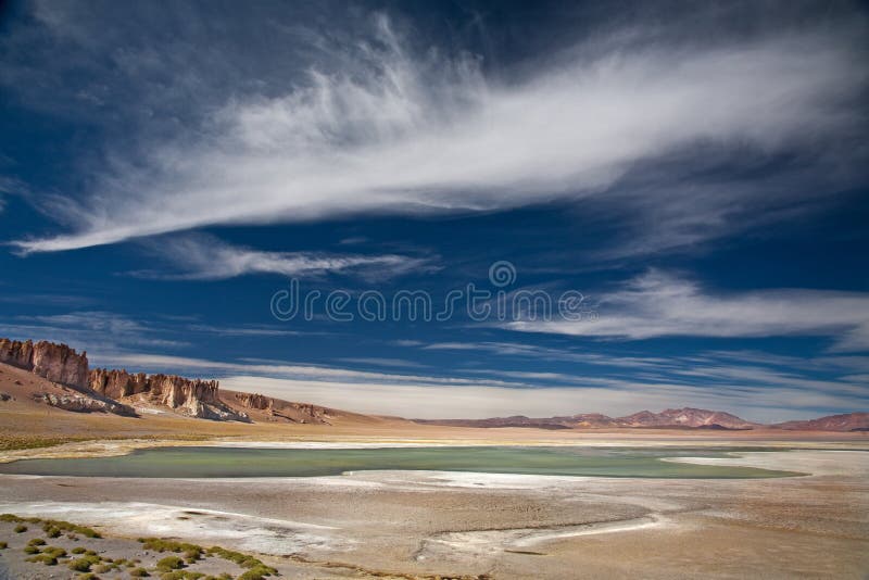 Salt Lake Salar De Tara, Chile Stock Photo - Image of lake, area: 15724038