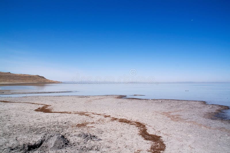 Salt Lake and salty field stock image. Image of beach - 11910153