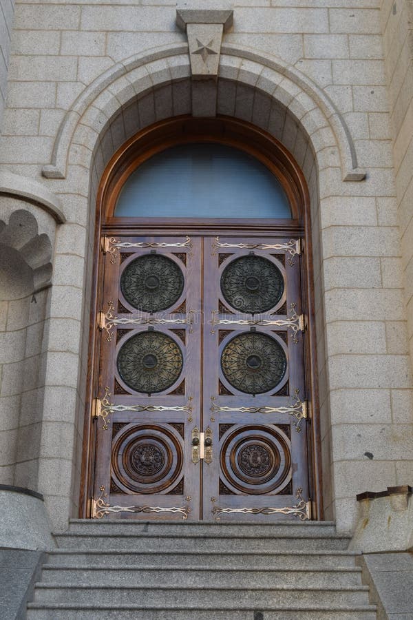 Salt lake temple plaque stock photo. Image of words, utah - 6276058