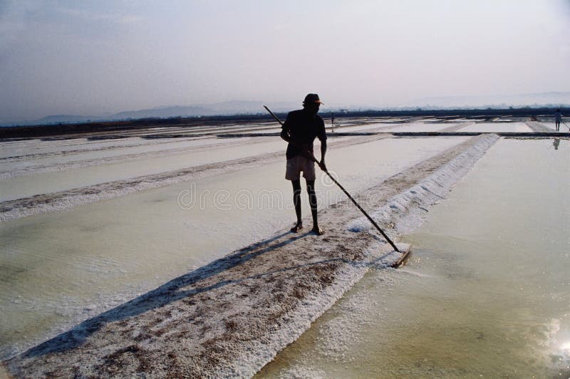 Indian Salt Making Maharashtra India Editorial Image - Image of natural ...