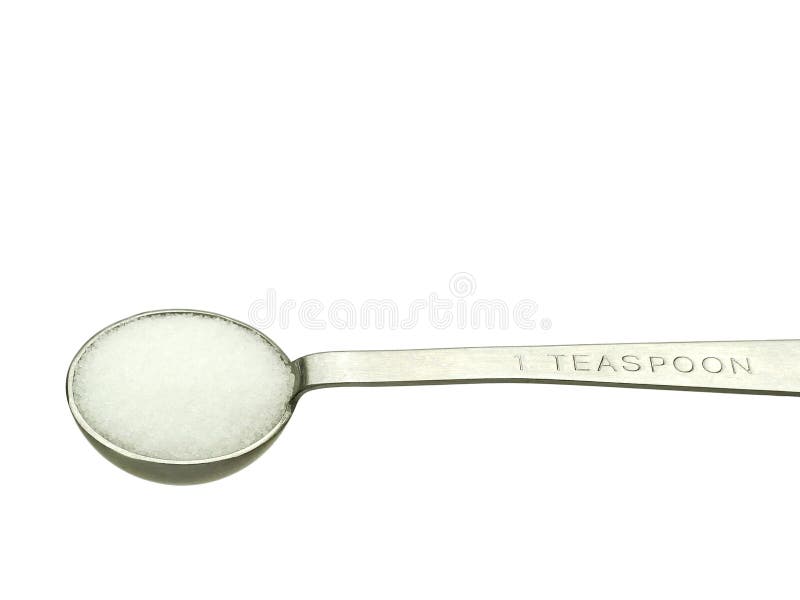 Salt in measuring teaspoon stock photo. Image of isolated - 4117076