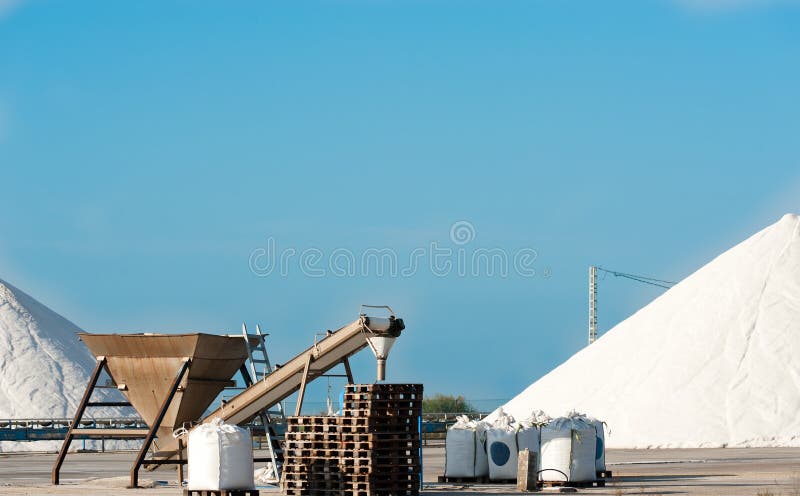 Salt mine stock image. Image of maritime, heap, conveyor - 19414539