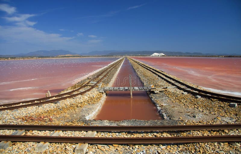 Salt mine stock image. Image of landscape, lake, pond - 23152443