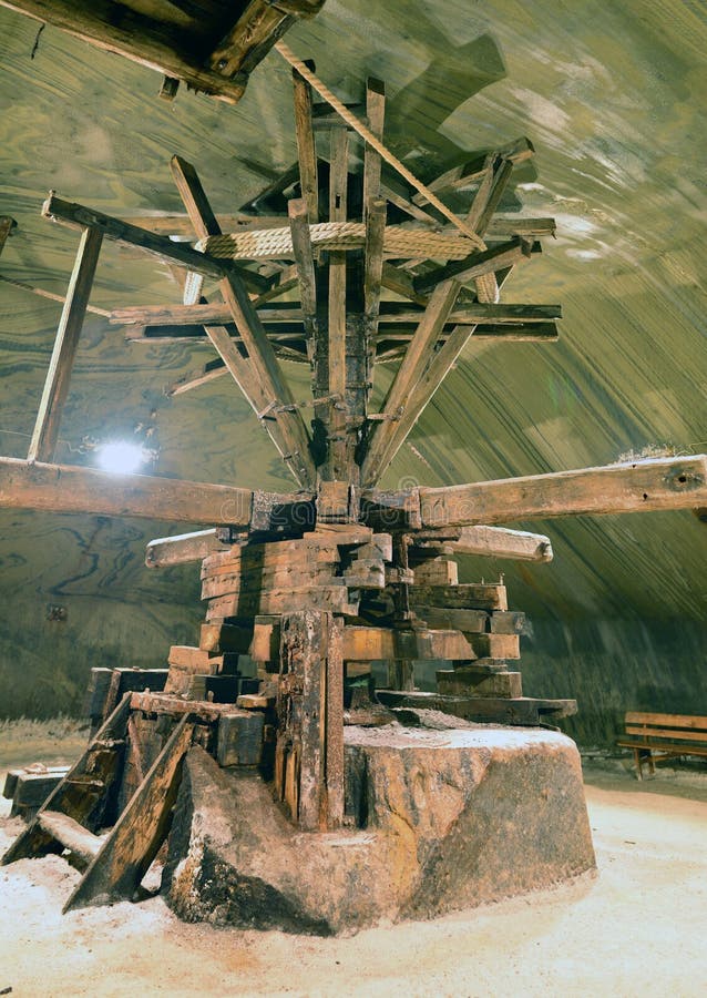 Salt mine and machinery stock image. Image of machinery - 18614875