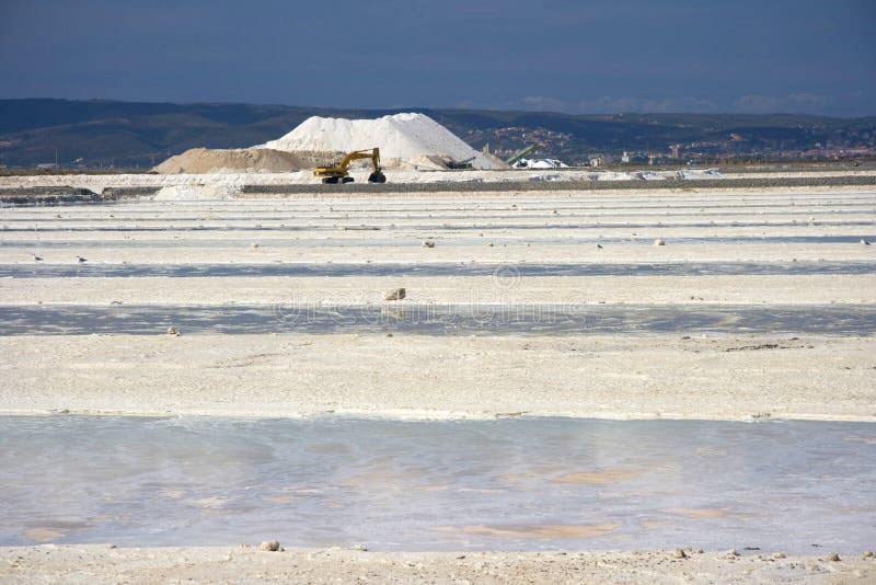 Salt mine in Sardinia stock image. Image of white, sardinia - 23289951