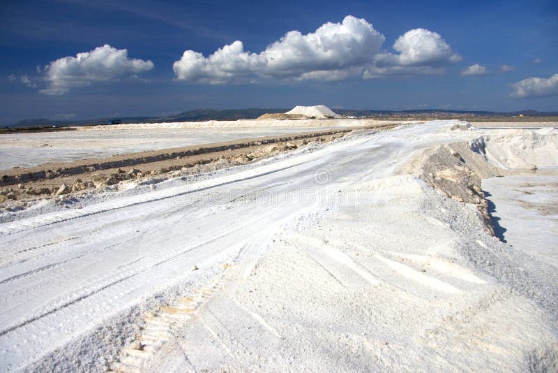 Salt mine in Sardinia stock photo. Image of landscape - 23289956