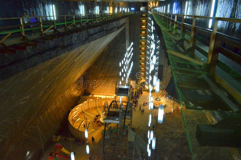 Salt Mine Turda editorial stock image. Image of perspective - 59571729