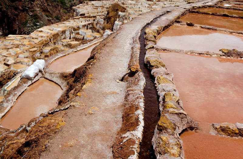 Ancient Salt Basins at Maras, Peru Stock Image - Image of inca, travel ...