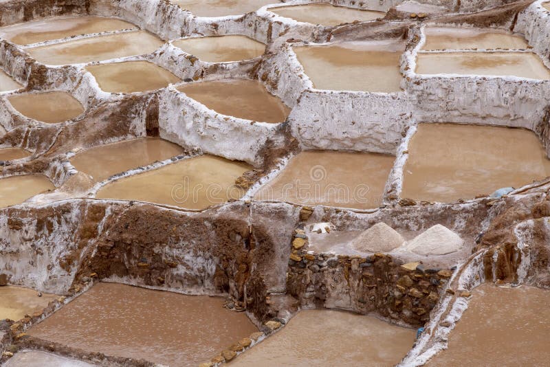 Salt Mines at Maras in Sacred Valley of Peru & X28;Salineras Stock ...