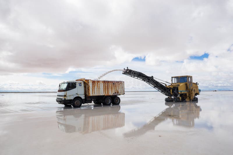 Salt mining equipment stock photo. Image of earthmover - 46504672