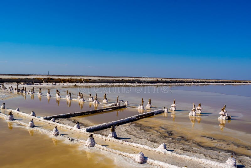 Salt mining lake stock photo. Image of salar, hill, landscape - 193886866