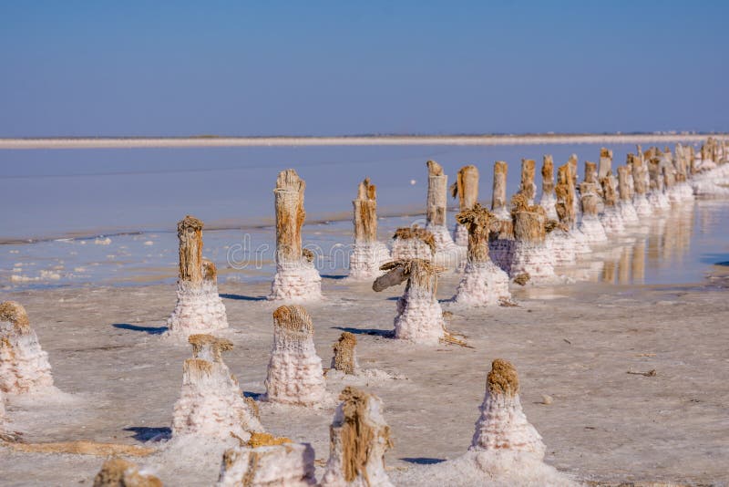 Salt mining lake stock photo. Image of water, salt, production - 204228730
