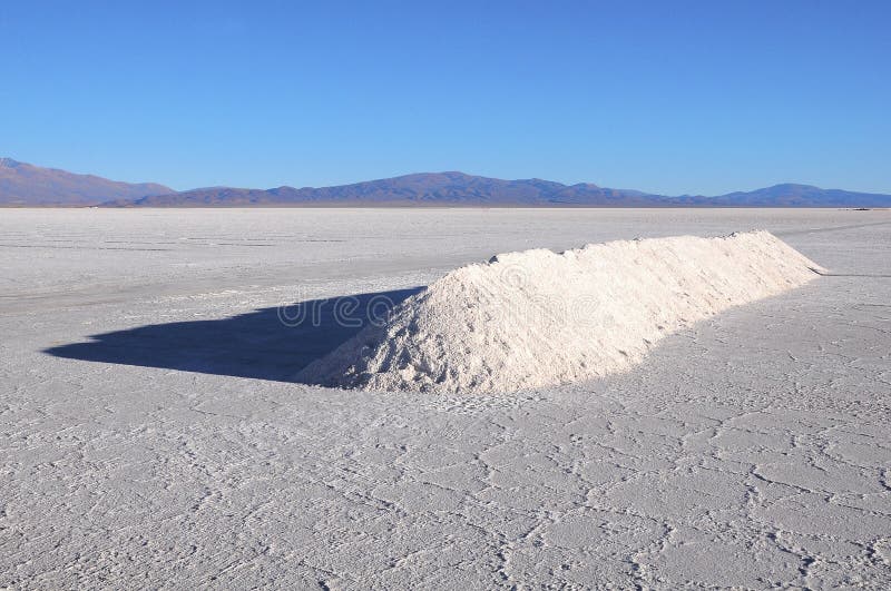 Salt Mining Place in the Mountain Desert Stock Image - Image of ...