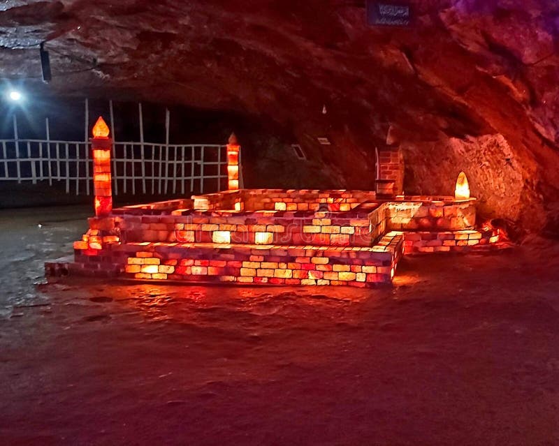 Salt Mosque in Pakistan Khewara Salt Mine Stock Photo - Image of ...