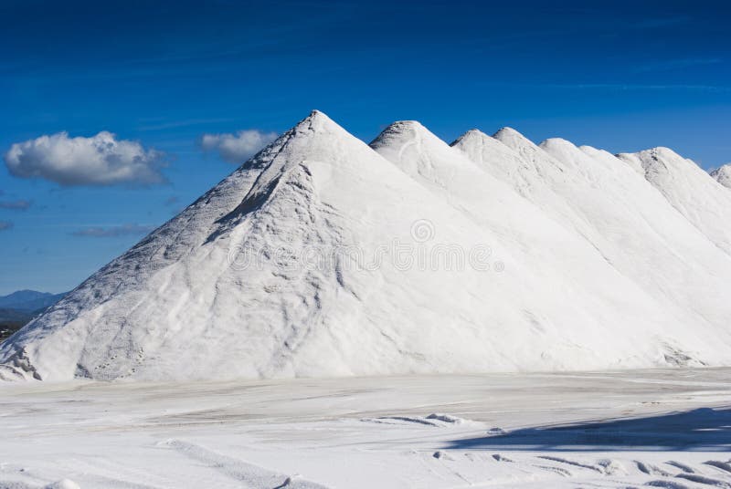 Salt Mountains stock photo. Image of morning, factory - 35071622