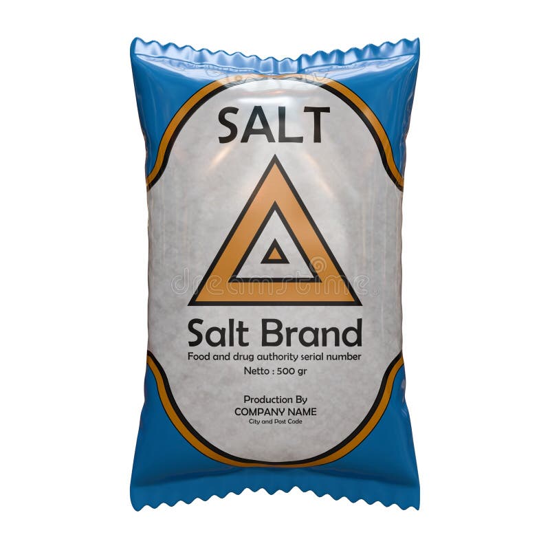 Salt 3D Design Element Front View Stock Illustration - Illustration of ...
