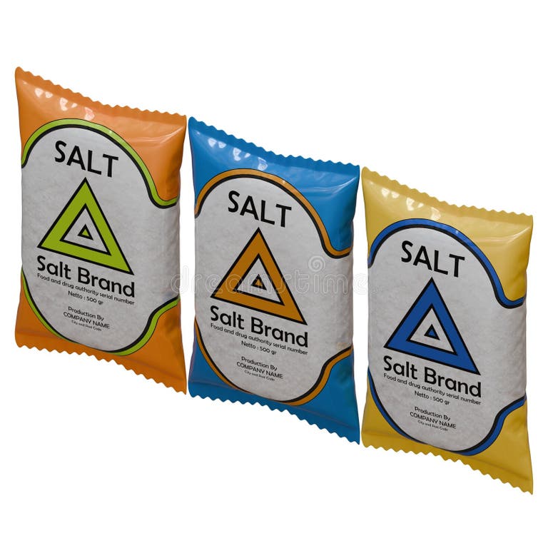 Salt 3D Design Element Isometric View in 3 Variant Stock Illustration ...