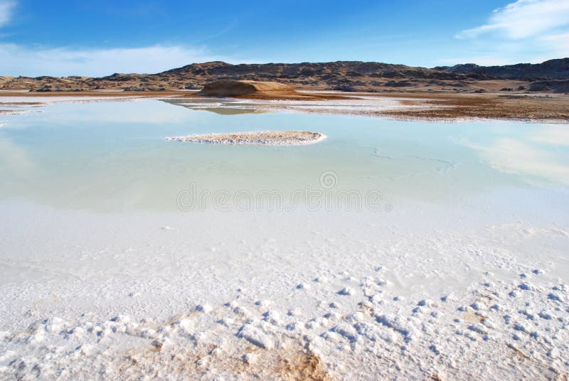 Salt pan stock image. Image of desert, reflection, salt - 26157481