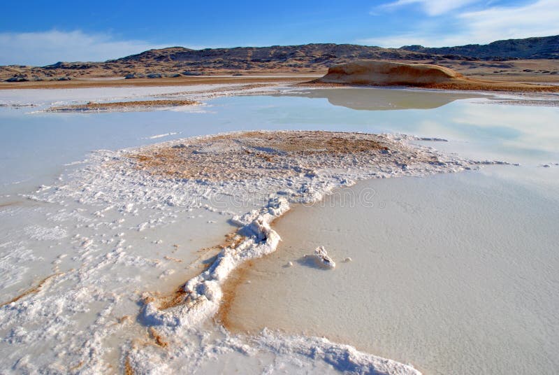 Salt Pan Near Colchane in Chile. Stock Image - Image of width, salt ...