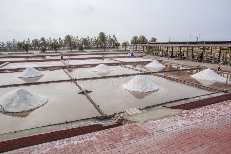 Salt Pan in Qigu Salt Mountain, Taiwan Editorial Stock Image - Image of ...