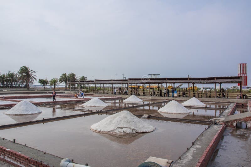 Salt Pan in Qigu Salt Mountain, Taiwan Editorial Photo - Image of ...
