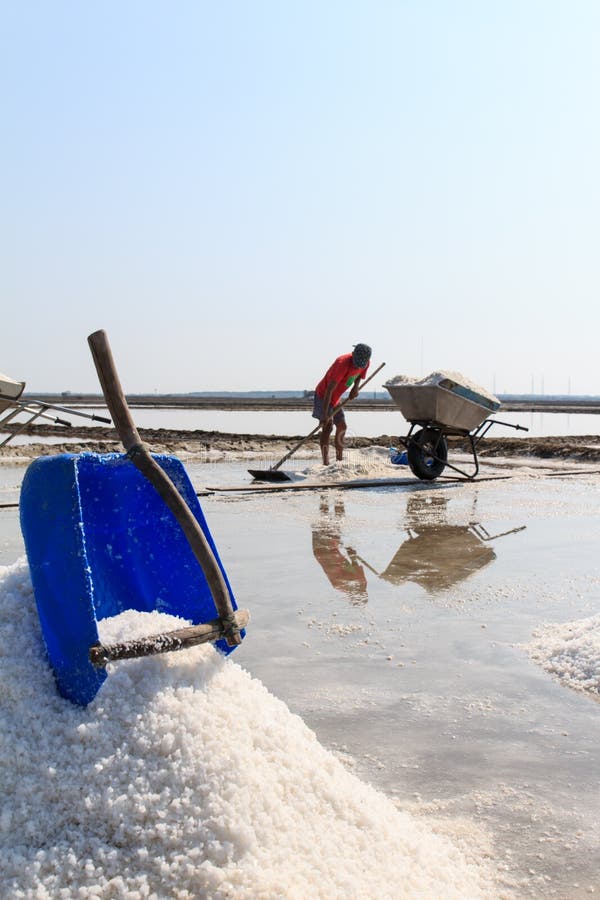 Salt pan stock image. Image of pond, snow, salt, mineral - 37863787