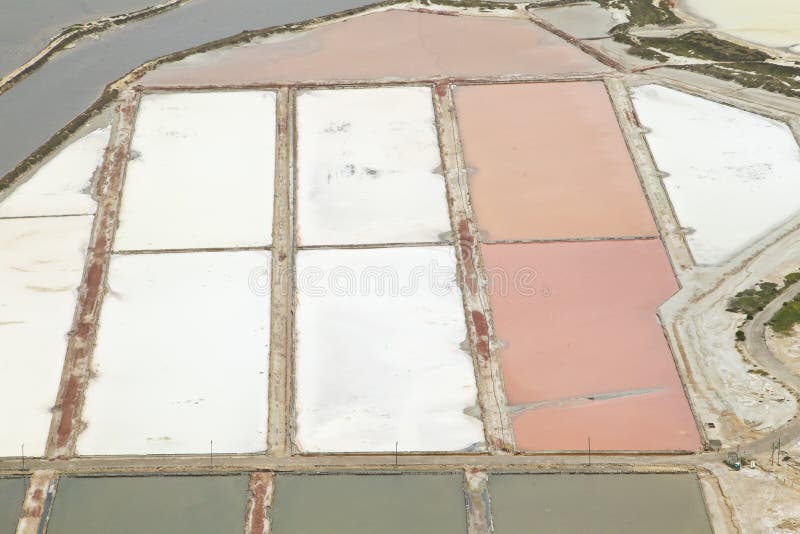 Salt pans from above stock image. Image of travel, reflect - 36438781