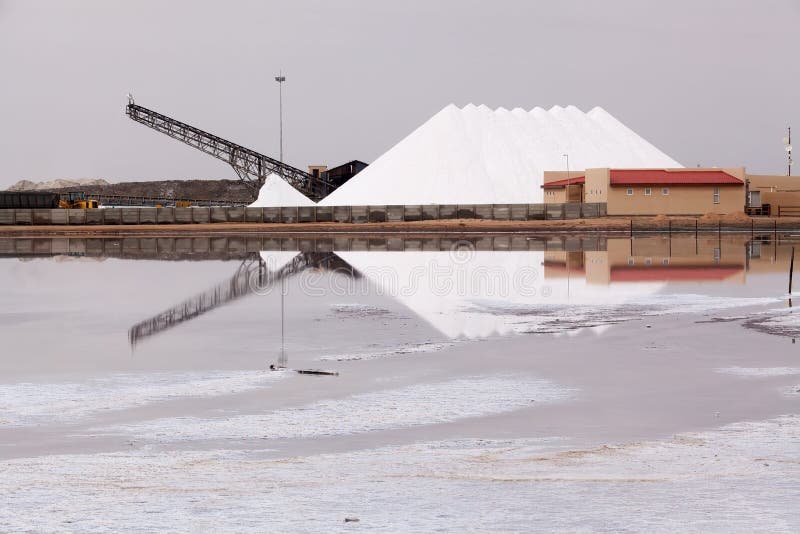 Salt pans in Namibia stock image. Image of reflection - 31418569