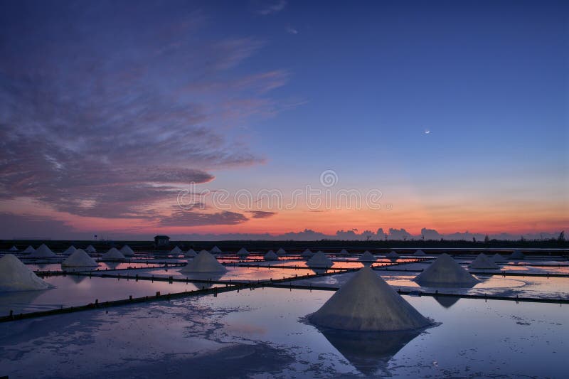 Salt Pans in Tainan, Taiwan Stock Photo - Image of seaside, scenic ...
