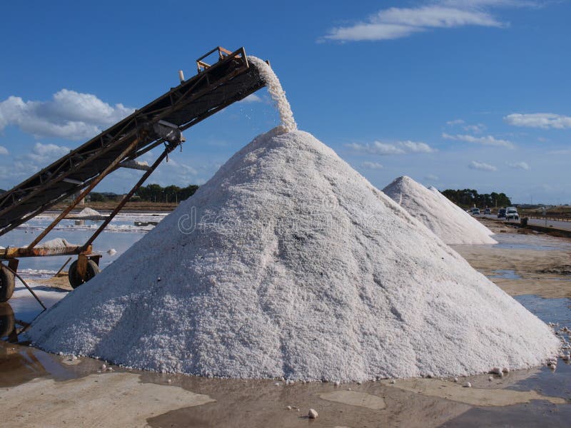 Salt Pans in Trapani stock image. Image of salt, marsala - 40243903