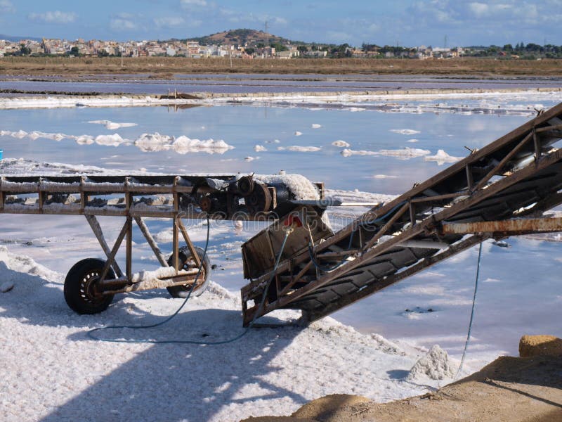 Salt Pans in Trapani stock image. Image of mozia, ponds - 40244027