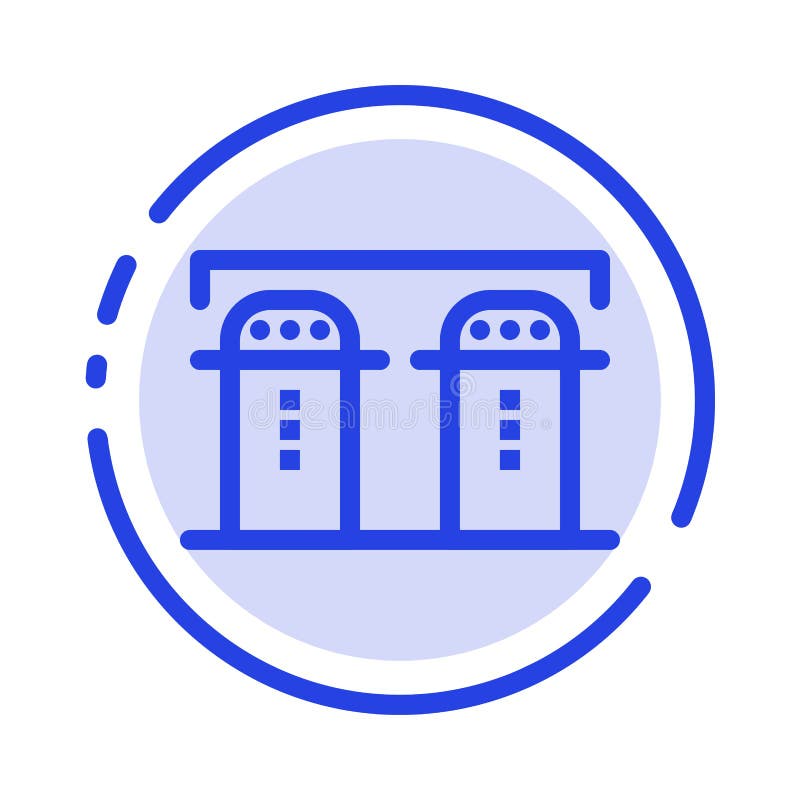 Salt, Paper, Bottle, Spices Blue Dotted Line Line Icon Stock Vector ...