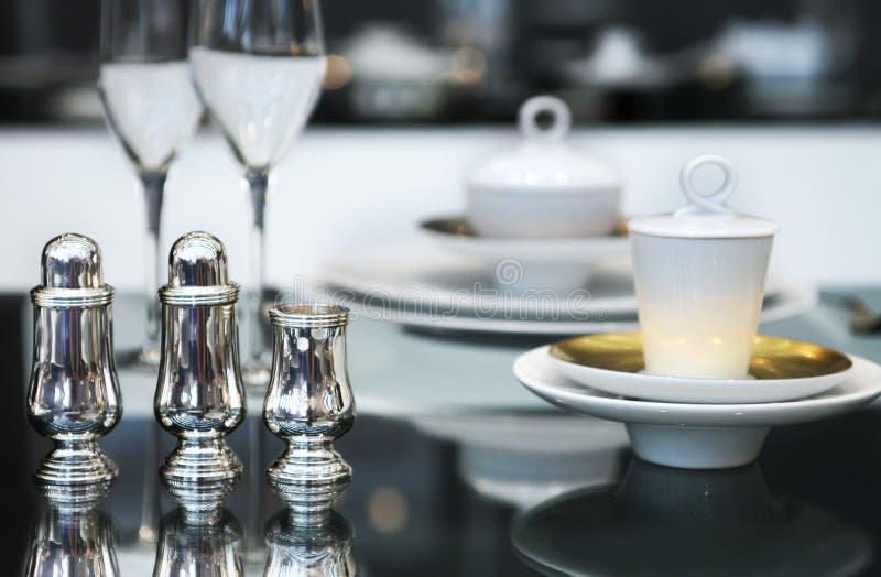 Salt and paper set stock image. Image of bouquet, event - 7844009