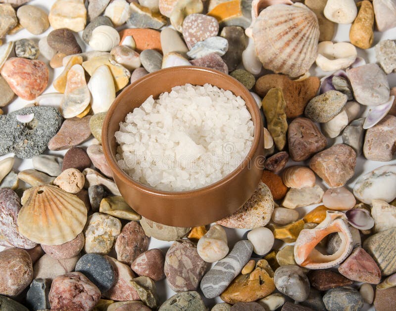 Salt and pebble stock image. Image of mineral, boulder - 136633615