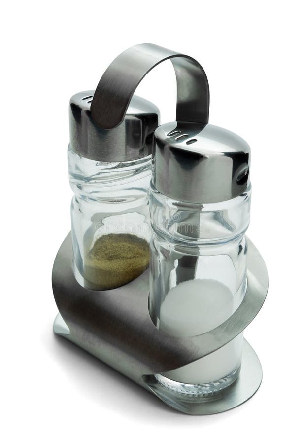 Stylish Salt and Pepper Condiments Dispenser Stock Photo - Image of ...