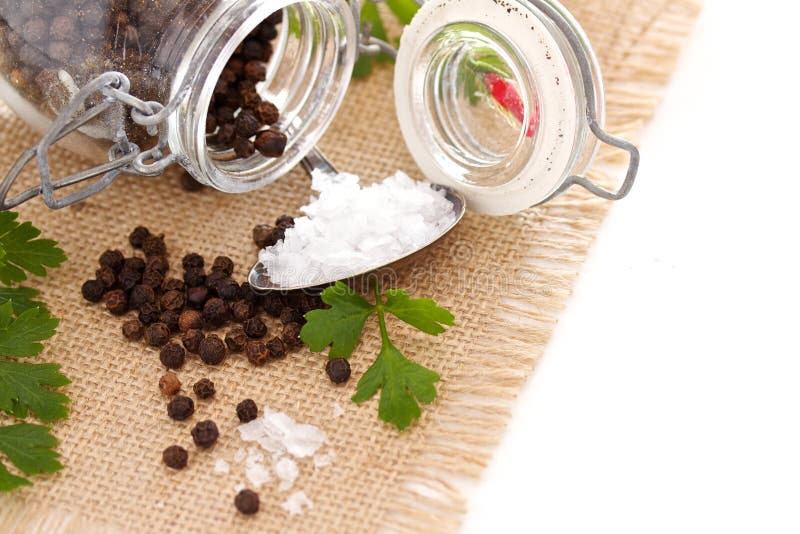Salt and pepper stock image. Image of food, macro, garni - 23832267