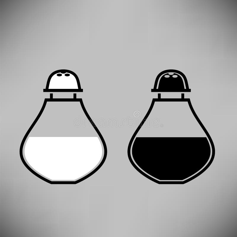 Vector Cartoon Isolated Salt Cellar Stock Vector - Illustration of salt ...